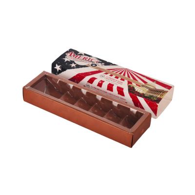 China 1mm Thick Custom Chocolate Gift Packaging Boxes With Plastic Insert Sleeves for sale