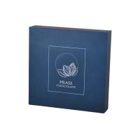 China Dark Blue Paperboard Chocolate Paper Boxes Square Shape 2mm Thick Eco Friendly for sale