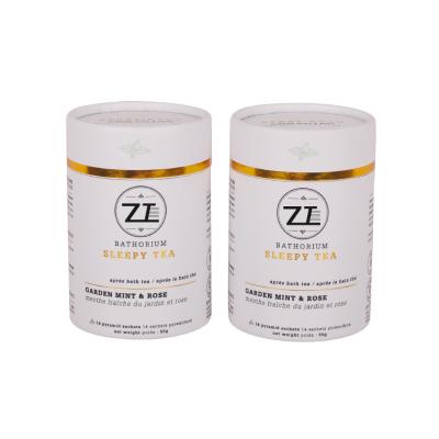 China Customized Chocolate Cylindrical Cardboard Tubes With Golden Hot Stamping for sale