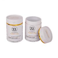 China Customized Chocolate Cylindrical Cardboard Tubes With Golden Hot Stamping for sale