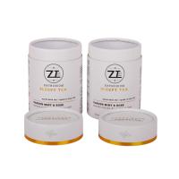 China Customized Chocolate Cylindrical Cardboard Tubes With Golden Hot Stamping for sale