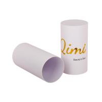 China White Hollow Cardboard Paper Tube , Cardboard Cylinder Containers For Bottles Mailing for sale
