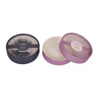 China False Eyelashes Cylinder Paper Tube Packaging With PVC Insert Detachable Lid for sale
