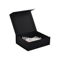 China Customized Black Clothing Cardboard Box Biodegradable With Raffia for sale