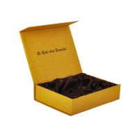 China Corrugated Board Rigid Cardboard Wig Box Yellow Color 26×15×10cm for sale
