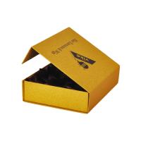 China Corrugated Board Rigid Cardboard Wig Box Yellow Color 26×15×10cm for sale