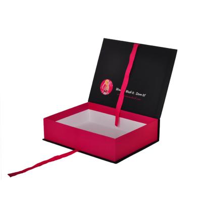 China Unfold Rigid Cardboard Magnetic Box , Square Custom Boxes For Wigs for sale