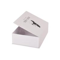 China White Color Custom Wig Packaging Boxes With Black Logo Printing Ribbon Bow for sale