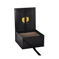 China Glossy Black Custom Wig Boxes With Logo Rigid Paperboard Material for sale