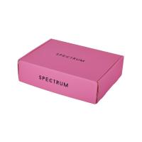China Pink Flap Top Cardboard Shipping Box For Wig Hair Extension for sale