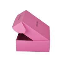 China Pink Flap Top Cardboard Shipping Box For Wig Hair Extension for sale