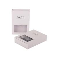 China Sturdy White Cardboard Eyelash Box With Visible Window Slide Tray for sale