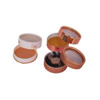 China Round Shape Eyelash Paper Box Packaging With Plastic Tray Window OEM for sale