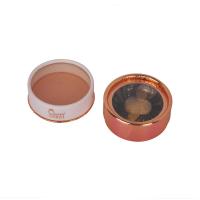 China Round Shape Eyelash Paper Box Packaging With Plastic Tray Window OEM for sale