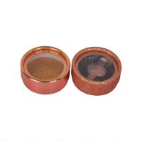China Round Shape Eyelash Paper Box Packaging With Plastic Tray Window OEM for sale