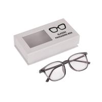 China Customized Eyewear Packaging Box , White Hard Cardboard Sunglasses Box for sale