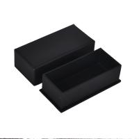 China Straight Corner Eyewear Packaging Box Matte Black Grey Cardboard Material for sale