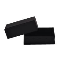 China Straight Corner Eyewear Packaging Box Matte Black Grey Cardboard Material for sale