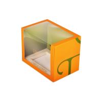 China Rectangle Custom Cake Boxes With Window 350g Coated Paper Material for sale