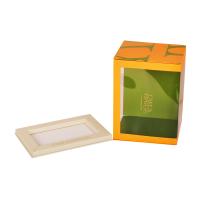 China Rectangle Custom Cake Boxes With Window 350g Coated Paper Material for sale