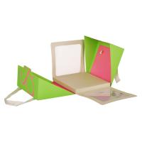 China Green Paper Cake Packaging Box With Plastic Window Ribbon Handle for sale