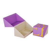 China Purple Beige Cardboard Cake Box , Paper Cake Containers With Hot Stamping Logo for sale