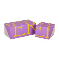 China Purple Beige Cardboard Cake Box , Paper Cake Containers With Hot Stamping Logo for sale