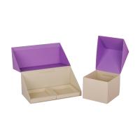 China Purple Beige Cardboard Cake Box , Paper Cake Containers With Hot Stamping Logo for sale