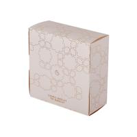 China Customized Foldable Paper Cake Packaging Box With Flowers Shiny Inner Gold Card for sale
