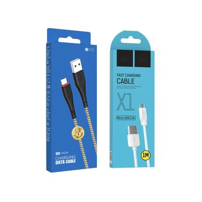 China Custom Electronics Cardboard Box , Flat Charging Cable Box With Hanger for sale