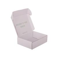 China Custom Logo White Packaging Paper Box Hot Stamping 250gsm 300gsm for sale