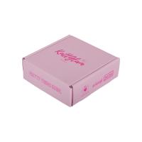 China Pink Cosmetic Paper Packing Boxes CMYK Color With Hot Stamping Logo for sale