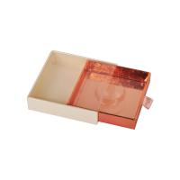 China Yellow Pink 2mm Thick Cardboard Cardboard Eyelash Box With Plastic Tray Window OEM Drawer Box for sale