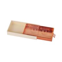 China Yellow Pink 2mm Thick Cardboard Cardboard Eyelash Box With Plastic Tray Window OEM Drawer Box for sale