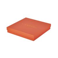 China Hard Cardboard Paper Packing Boxes Orange Color With Custom Logo for sale
