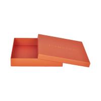 China Hard Cardboard Paper Packing Boxes Orange Color With Custom Logo for sale