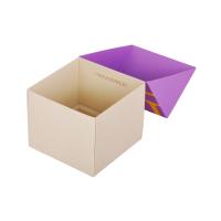 China Purple White Cake Cardboard Box Matte Lamination With Custom Logo Color for sale