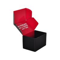 China Black Red Gift Cosmetic Packaging Box Double Sided Printing Glossy Lamination OEM for sale