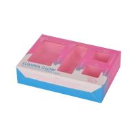 China PVC Window Cosmetic Paper Box Skin Care Set Packaging With Plastic Insert for sale