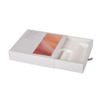 China White Cosmetic Drawer Box Packaging Skin Care Serum With Ribbon Handle for sale