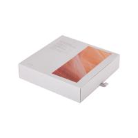 China White Cosmetic Drawer Box Packaging Skin Care Serum With Ribbon Handle for sale