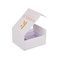 China White Foldable Magnetic Flip Cover Rigid Paper Gift Box Packaging Candle for sale