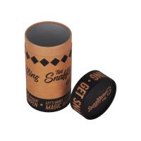 China Biodegradable Black Kraft Paper Cylinder Packaging Tea Coffee Round Tube Box for sale