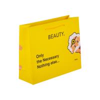 China Matt Lamination Yellow Paper Packaging Bags Square Shape for sale