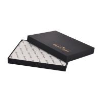 China Black Paperboard Hot Stamping Chocolate Packaging Boxes With Plastic Insert for sale