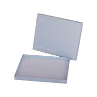 China Grey Board Blue Clothing Paper Box Packaging Apparel With Lids And Base 4c Offset Printing for sale