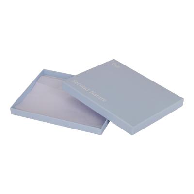 China Grey Board Blue Clothing Paper Box Packaging Apparel With Lids And Base 4c Offset Printing for sale