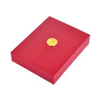 China Red Double Door Cardboard Paper Box Packaging Cake Hot Stamping Logo for sale