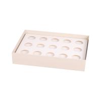 China White Gold Stamping Chocolate Paper Boxes Lids And Bottom Box Packaging With Insert for sale