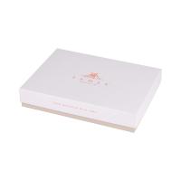 China White Gold Stamping Chocolate Paper Boxes Lids And Bottom Box Packaging With Insert for sale